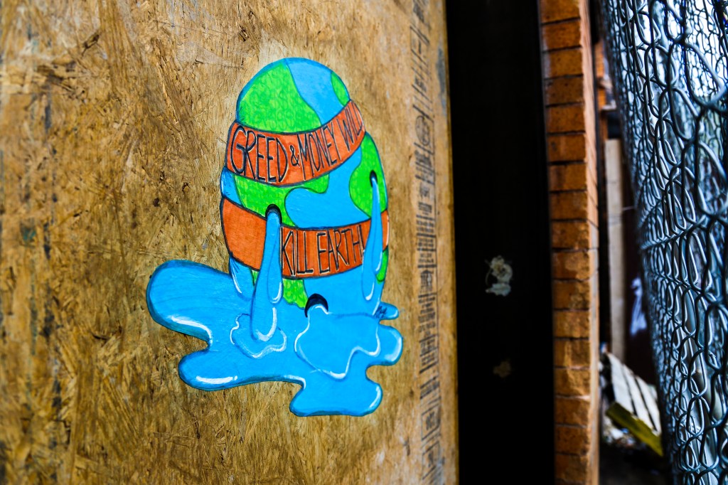 Alex Sayer’s ‘Greed and Money Will Kill Earth!’ – Streets Dept