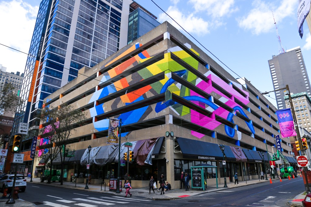 Stunning New Geometrical Mural in Philly’s Gayborhood – Streets Dept