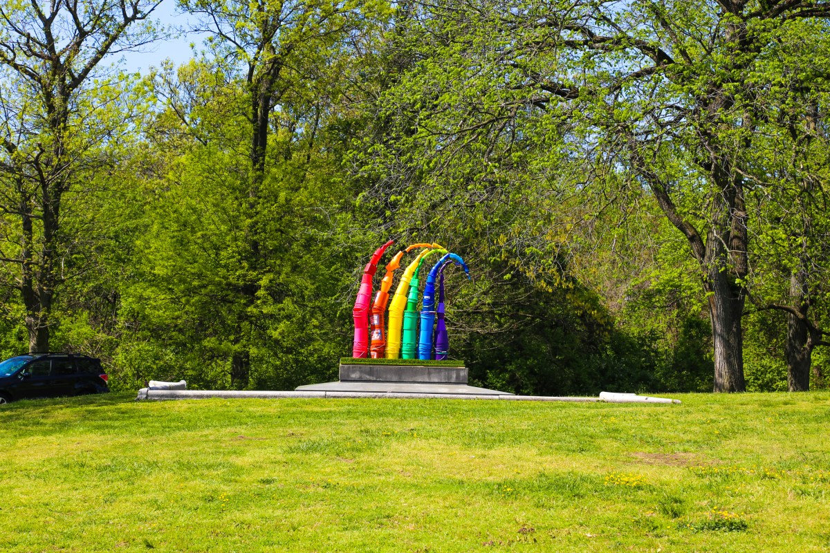 Philly Sculptor Installs Temporary Rainbow Monument in Fairmount Park ...